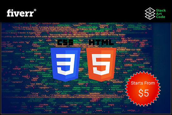 Do html, css, javascript any work for you by Developer456 | Fiverr