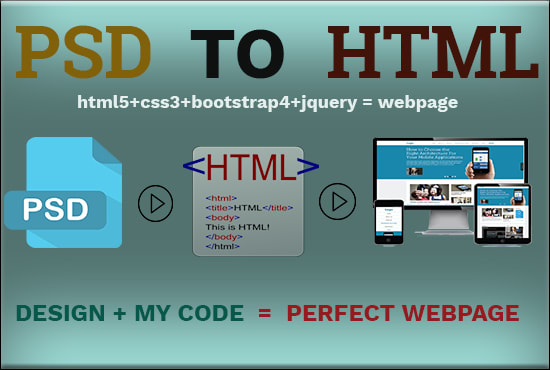 Convert Psd To Webdesign Using Html5 Css3 Bootstrap 4 By Raselmollik 4209