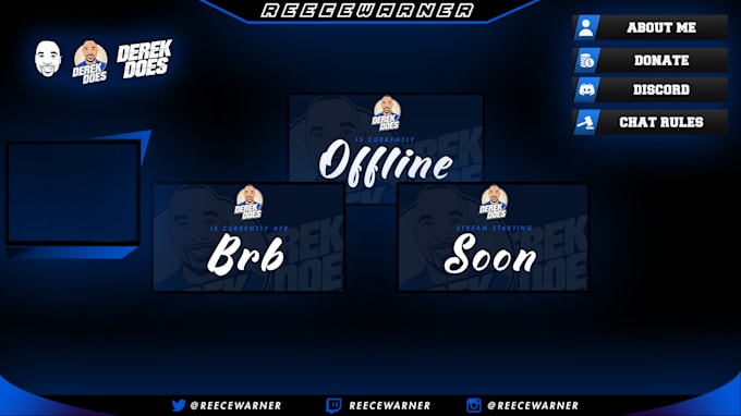 Create a twitch overlay header panels screens emotes by Reecewarner ...