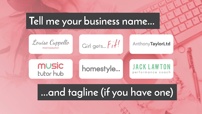 Create your custom text logo as easy as 1,2,3 by Peppermintkatie | Fiverr