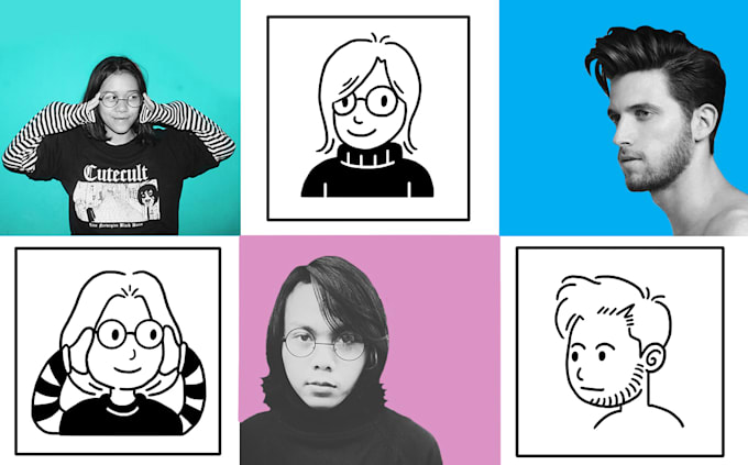 Draw a simple lineart based on your photo by Chanchan_scraw | Fiverr