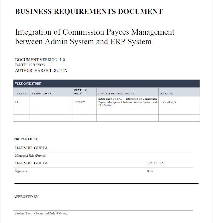 Create brd, frd, user story, diagrams for your project by Harshil_gupta ...