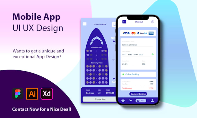 Do attractive mobile ui ux design or app ui ux design by Femigraphix ...
