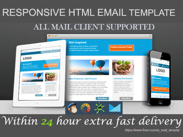 Design responsive editable html email template by E_mail_templat | Fiverr