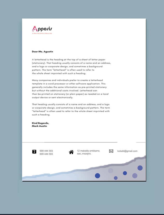 Design clean and easy to read letterhead by Koleems | Fiverr