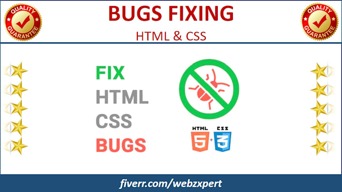 Do bug fixing in html and css by Webzxpert | Fiverr Do bug fixing in html and css by Webzxpert | Fiverr