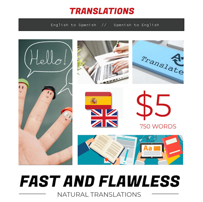 Translate english to spanish and vice versa by Mariana_llg | Fiverr