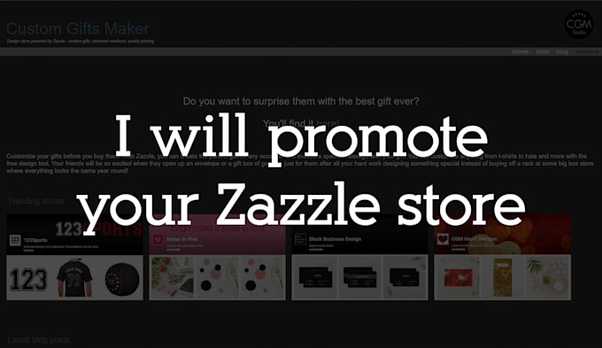 Create your zazzle store page on my promotion site by Zazzgirl | Fiverr