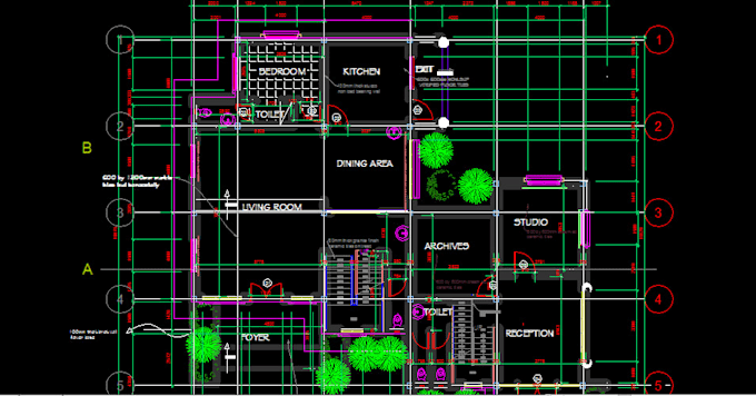 Design your architectural floor plan in autocad by Oageorge | Fiverr