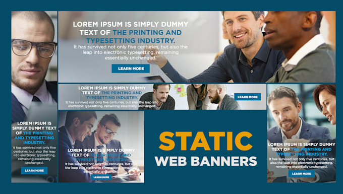 Create you professional web banner ads for google and adroll by ...