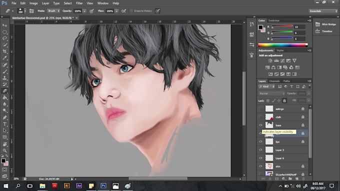 Bts digital fan art by Acesantos | Fiverr