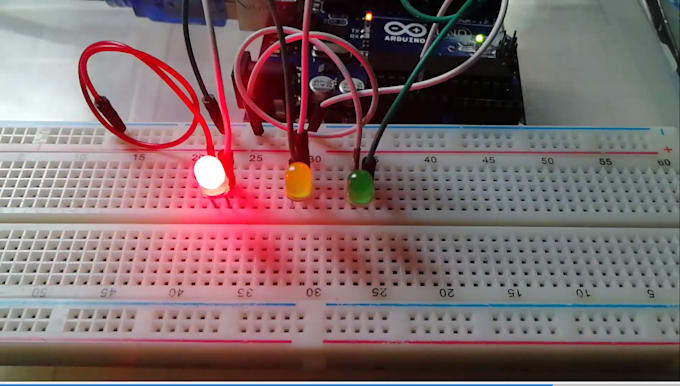 Show you how to create traffic light by arduino by Saif_riyad | Fiverr