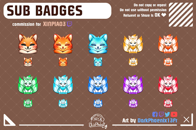 Create sub badges for your channel by Darkphoenix13fr | Fiverr