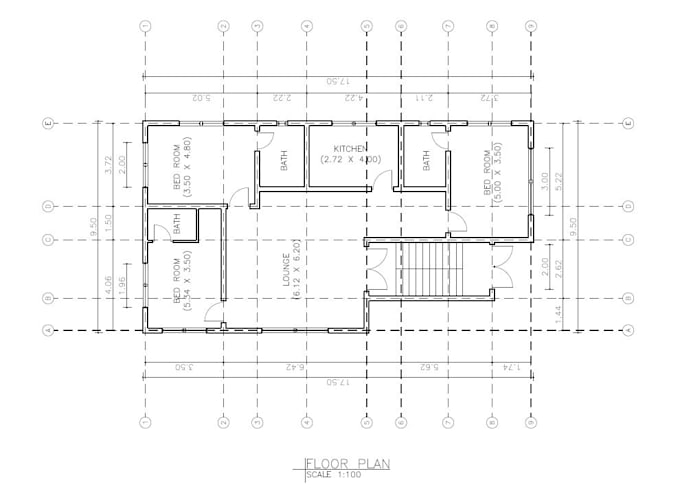 Create autocad 2d floor plan from blueprint by Shirzad123 | Fiverr