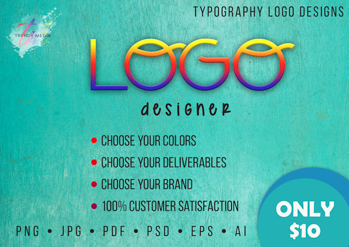 Design a beautiful typography logo by Trendysa | Fiverr