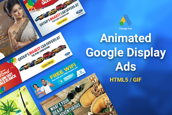 Do animated html5 banner ads for google adwords, nft display ads gif ...