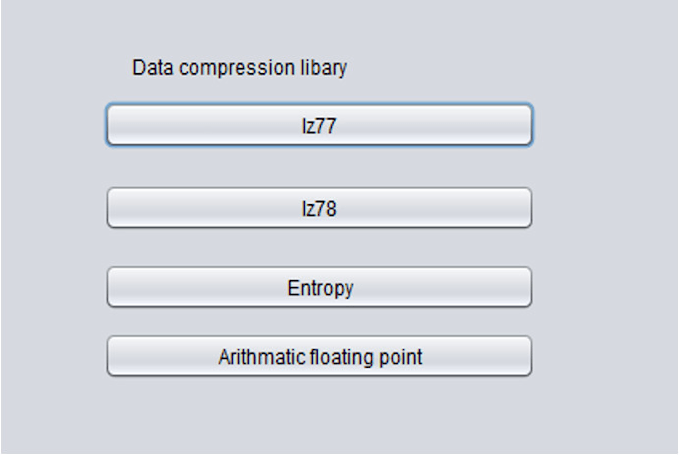 Make any code with java c plus plus and python and data compression