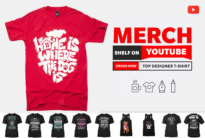 Design merch on youtube by Designrivals | Fiverr