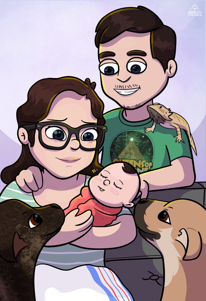 Create a custom cartoon poster by Oddlythinkn | Fiverr