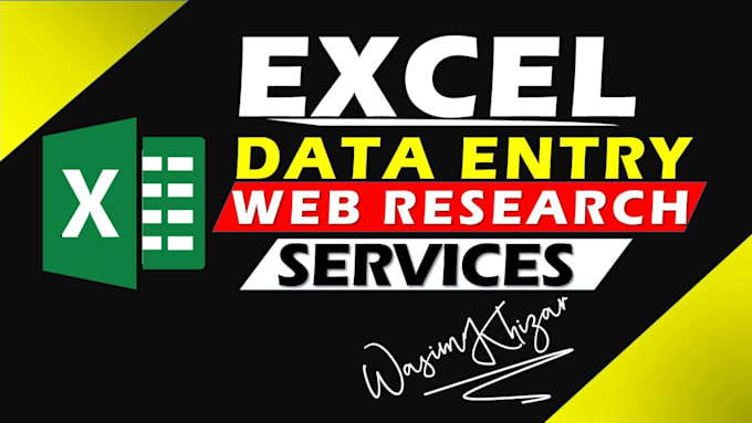 Do fast excel data entry and web research by Wasimkhizar | Fiverr