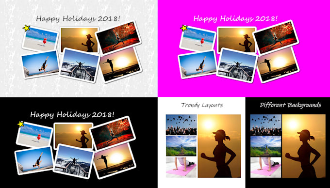 Create a trendy looking hd photo collage by Digihand | Fiverr