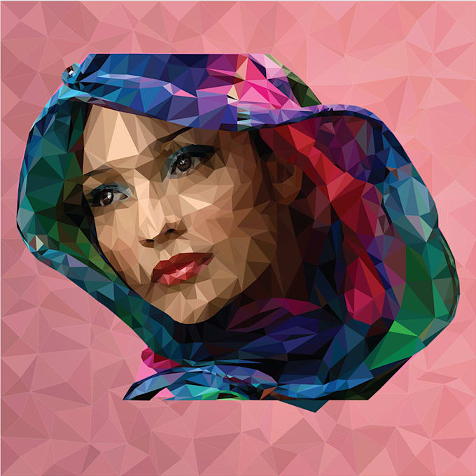 Draw a unique polygon art for you by Swastipujari | Fiverr
