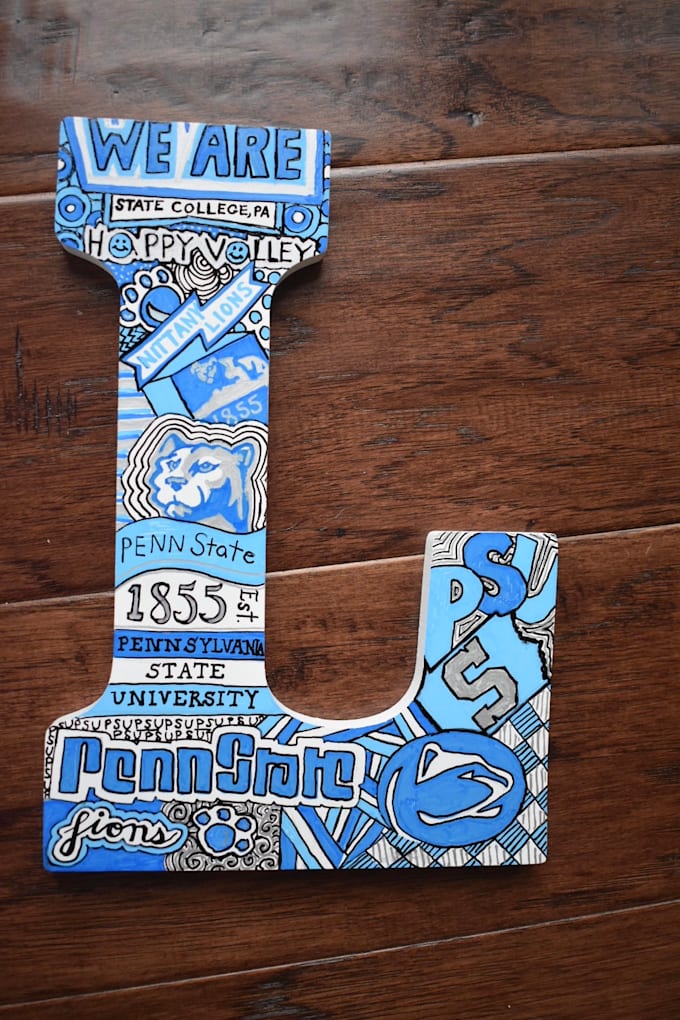 Handpaint custom wooden letters for you by Bfreedesigns | Fiverr