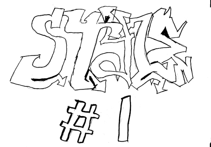 names in graffiti coloring pages