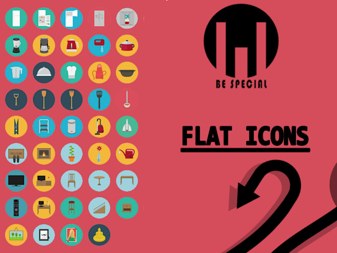 Design monochrome flat icons by Alanomax | Fiverr