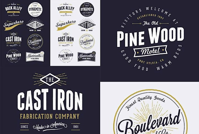 Do 3 vintage logo with free revision by Branddesigner0 | Fiverr