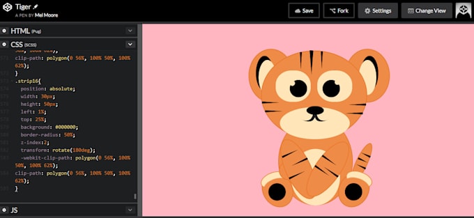 Create a cartoon character using pure css by Melamoris | Fiverr