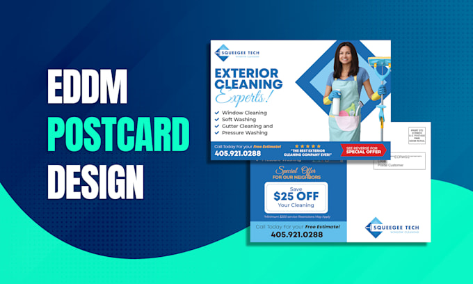 Design promotional direct mail eddm postcard by Andrea_design | Fiverr