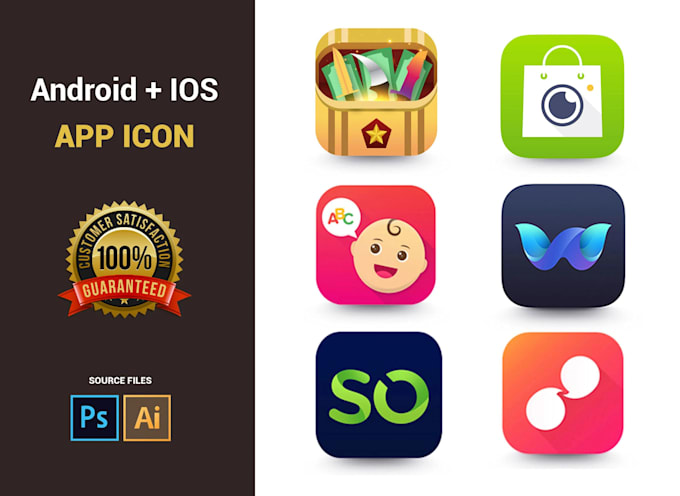 Design ios and android app icon for app store and play store by ...