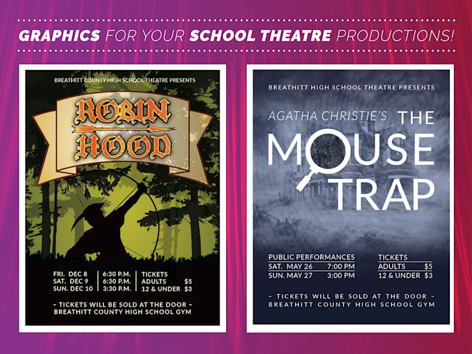 Design theatre posters and programs for your school play by Avilliger22 ...