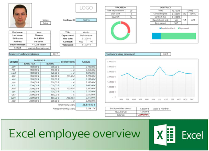 Create employee overview in excel by Mil_nis