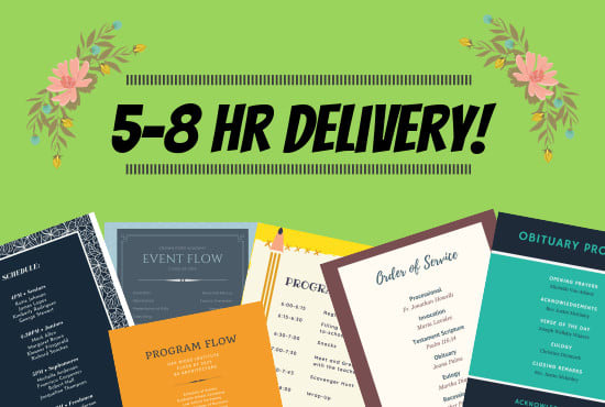 Design professional event programs by Graphicscentre | Fiverr