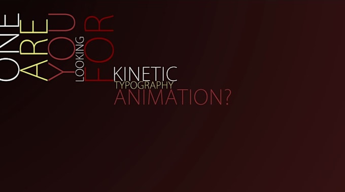 Create custom kinetic typography video by Aeprofessionals | Fiverr