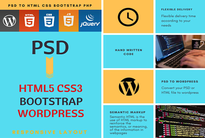 Slice your psd, xd, figma into html css by Salmanrk | Fiverr