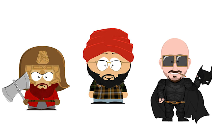 Draw custom south park characters, custom portraits by Zainab_masood1 ...