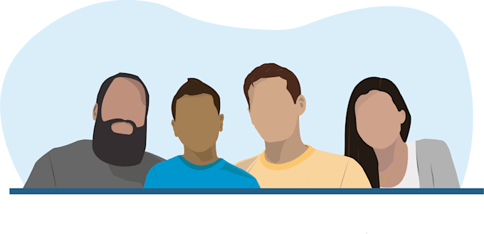 Create a faceless vector of your headshot by Rise_and_design | Fiverr