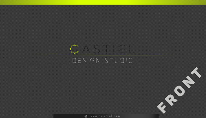Minimal neon green business card by Adamkah | Fiverr