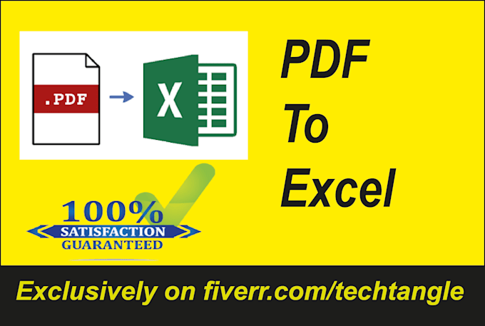 Do conversion of pdf to excel by Techtangle | Fiverr
