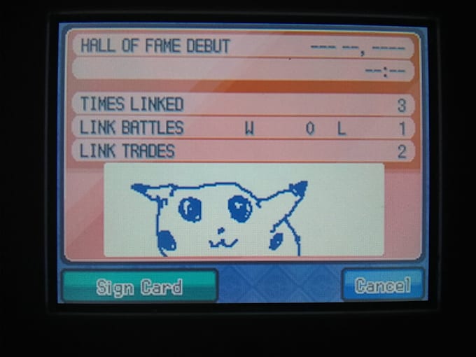 Draw any drawing on the pokemon heartgold trainer card by Idkpig | Fiverr