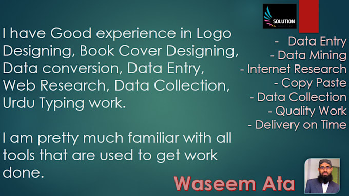 Convert your hard copy data into soft copy ms word and excel by ...