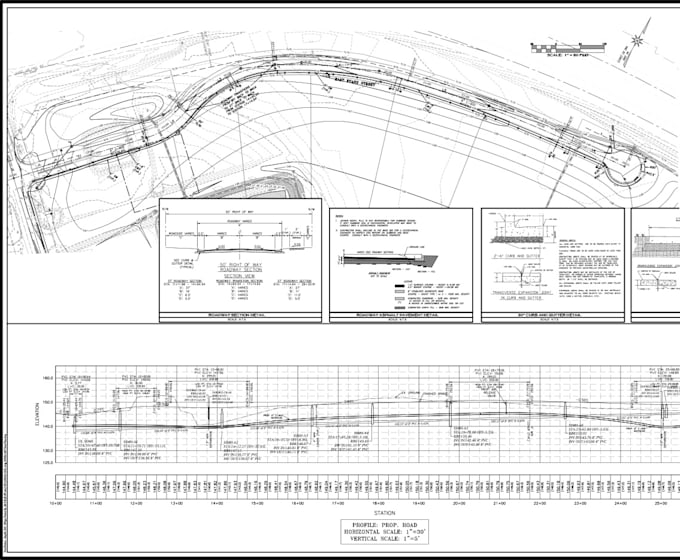 how to draw road profile