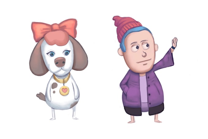 Illustrate some beautiful character designs for your project by ...