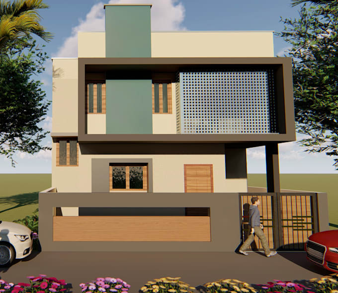 Design residential plan, 3d views by Infantsujith | Fiverr
