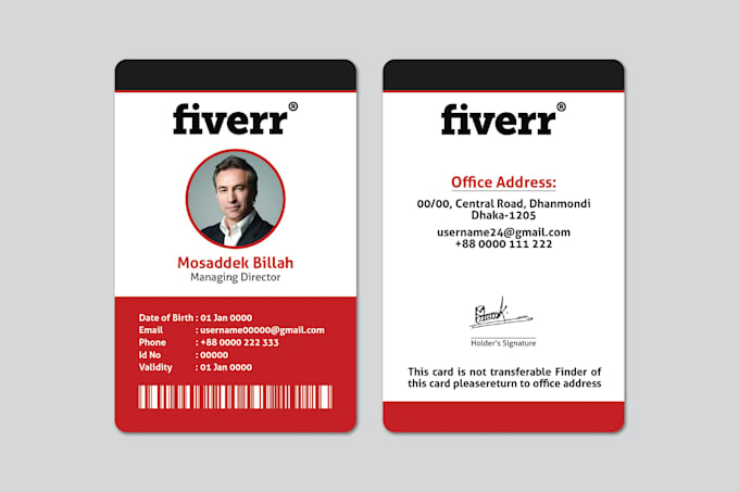 Clean and professional id card design by Nishi303 | Fiverr