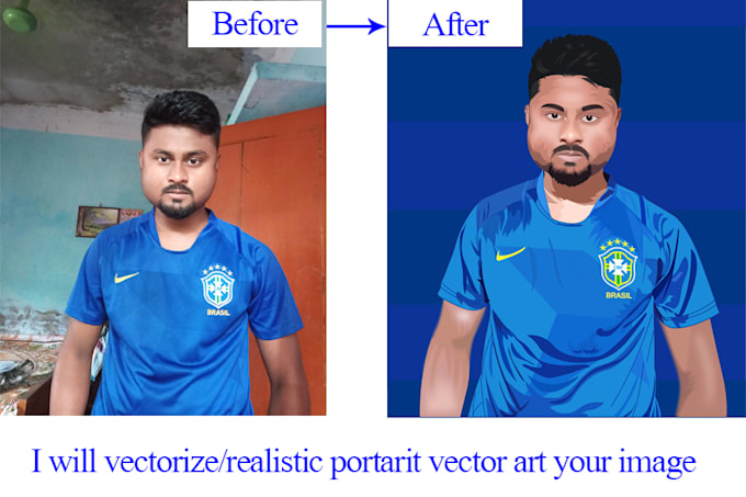 Draw realistic vector portrait by Tahaniya12 | Fiverr