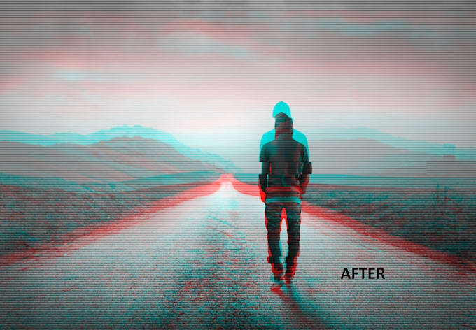 Create a portrait glitch effect for your photo by Saboor_mk | Fiverr